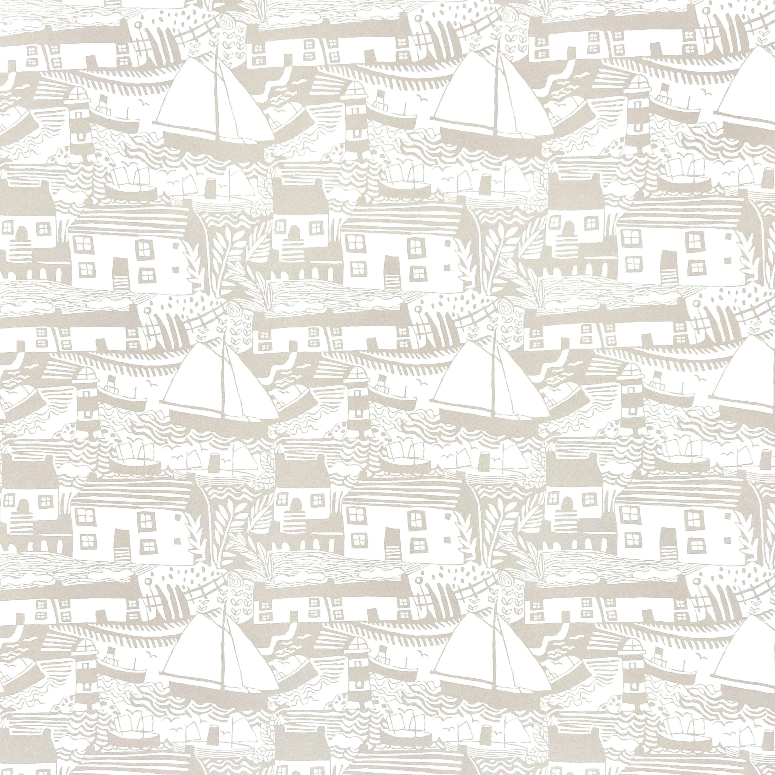 Harbour Wallpaper | Mist | Fiona howard