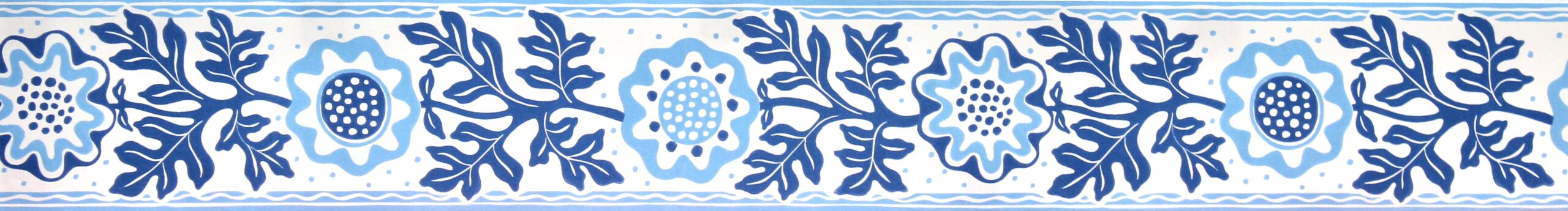 Sunflower Border Blue / Fiona Howard